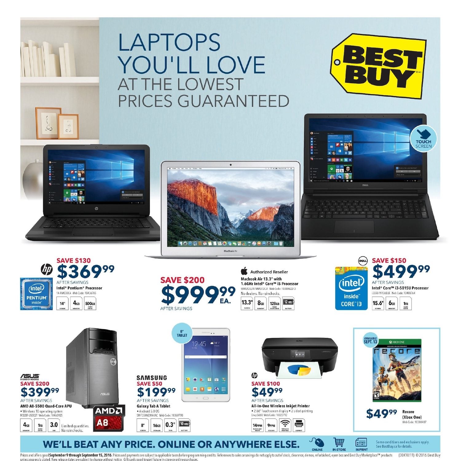 Best Buy Weekly Flyer - Weekly - Laptops You'll Love - Sep 9 – 15 ...