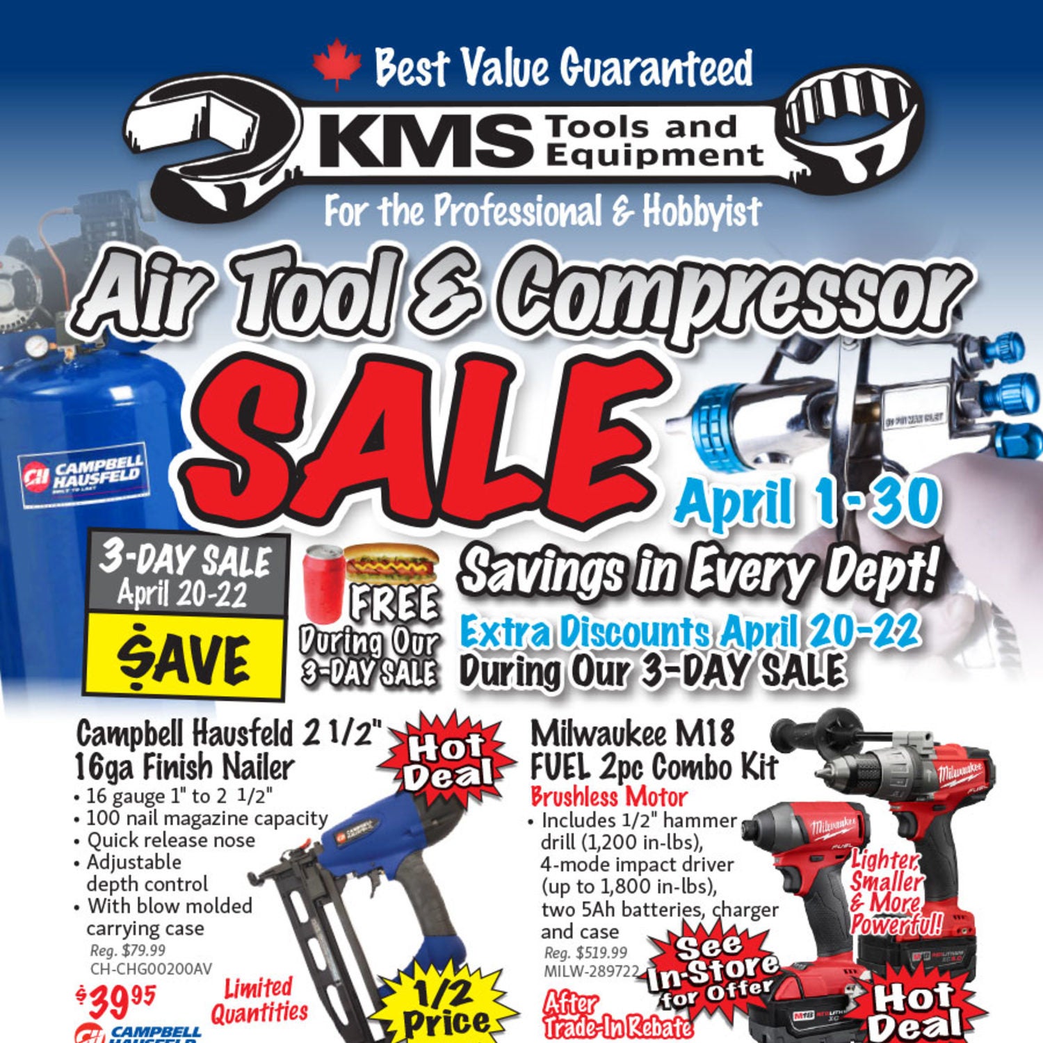 KMS Tools Weekly Flyer - Air Tool & Compressor Sale - Apr 1 – 30 ...