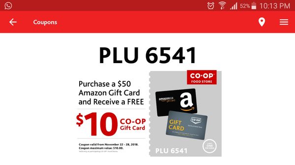 [Calgary Coop] $10 CO-OP card free with $50 Amazon card - RedFlagDeals ...