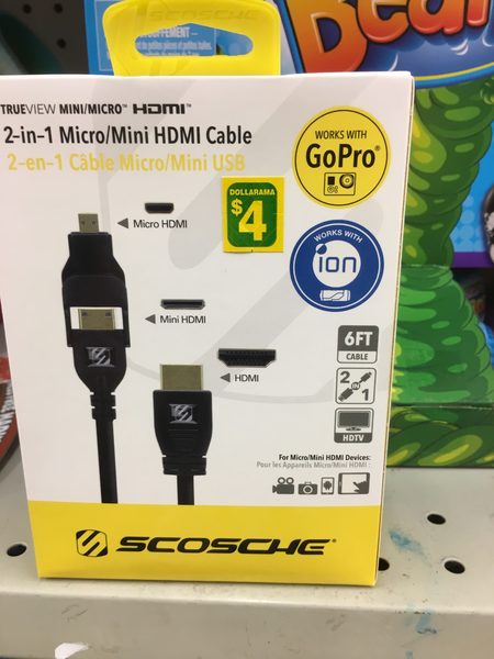 [Dollarama] Scosche HDMI to Mini/Micro HDMI cable $4 - RedFlagDeals.com ...