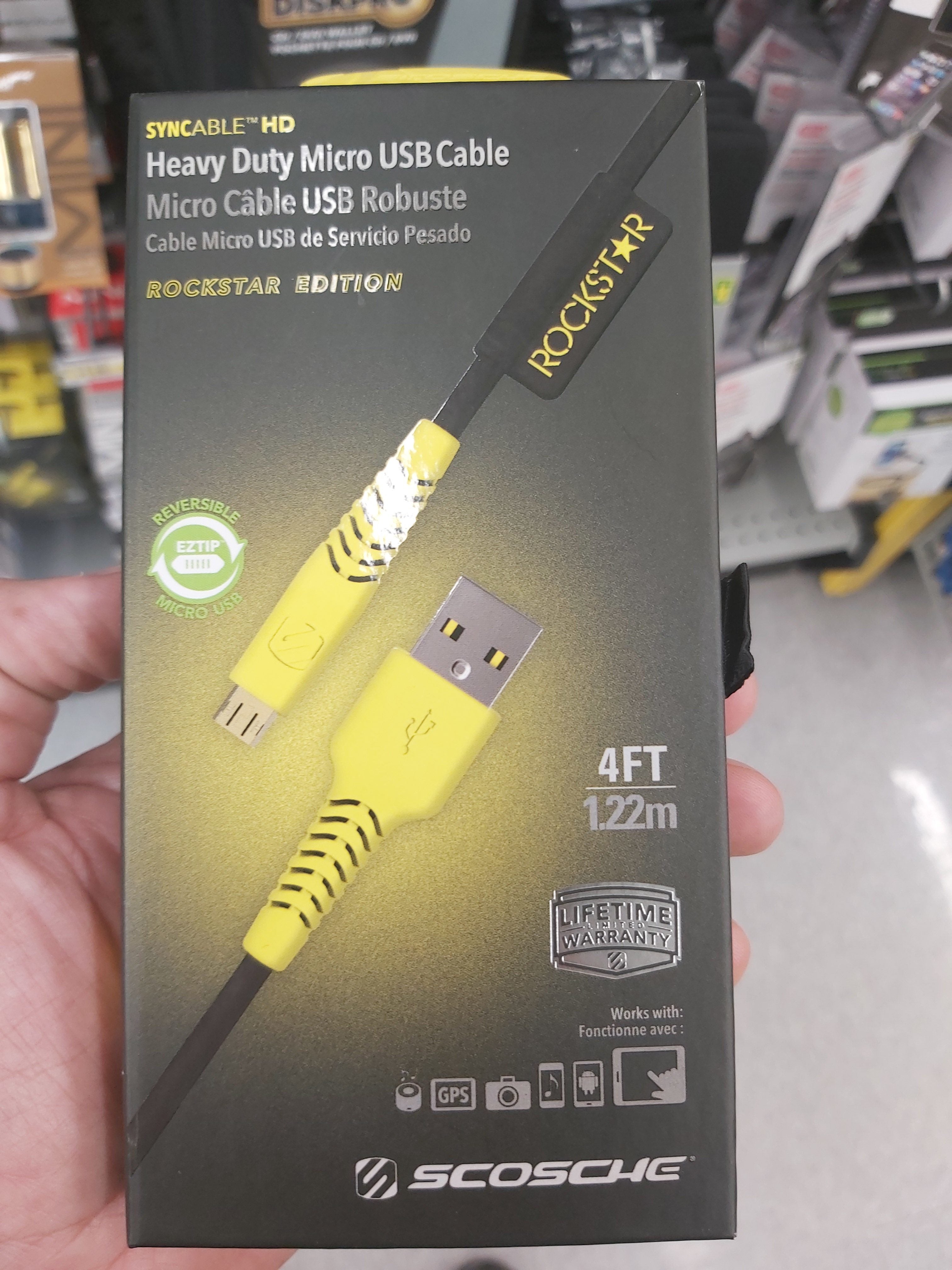 [Dollarama] Dollarama. $4 Scosche micro USB /USB A cable w/lifetime ...