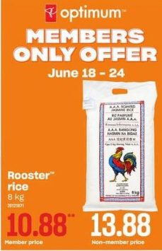 [Loblaws] Rooster Scented Jasmine Rice AAA 8kg at Loblaws $10.88, PCO ...