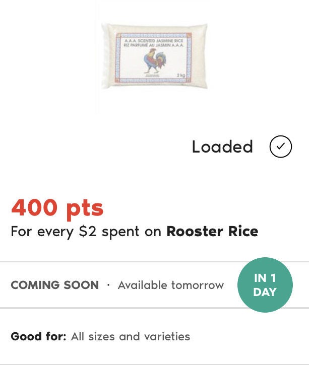 [Loblaws] Rooster Scented Jasmine Rice AAA 8kg at Loblaws $10.88, PCO ...