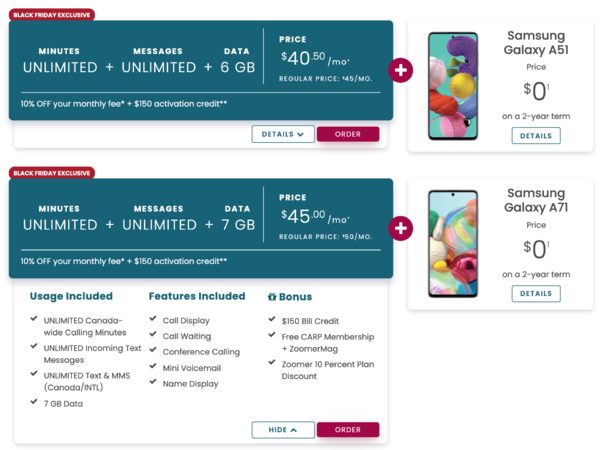 [Zoomer Wireless] Unlimited Call / 6GB LTE Plan (Samsung Galaxy A51 ...