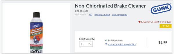 [Princess Auto] Hot Buy! Non-Chlorinated Brake Cleaner - $ 3.99 ...