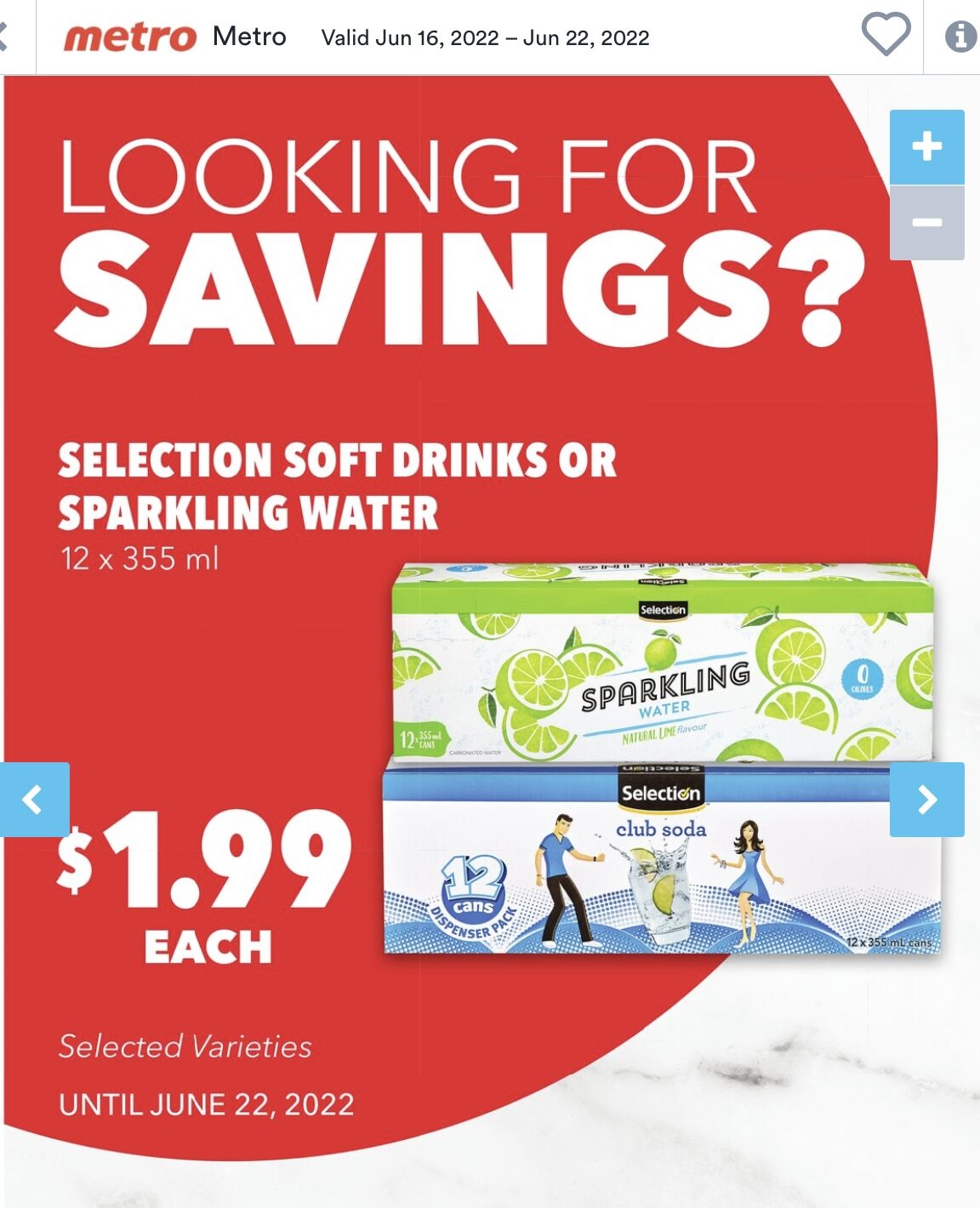 [Metro] Selection soft drinks or sparkling water 12 pk $1.99 June 16 ...