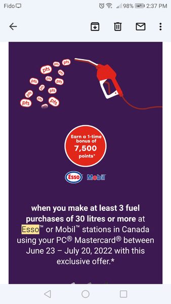 [Esso] Get 2,000 PC Optimum points for $20 or more on fuel at Esso and ...