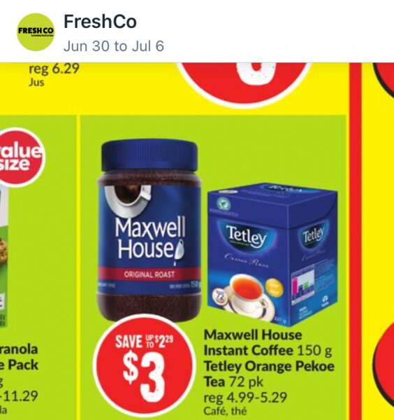 [FreshCo] Tetley - Orange Pekoe Tea (72 pk) - $3 (June 30 - July 6 ...