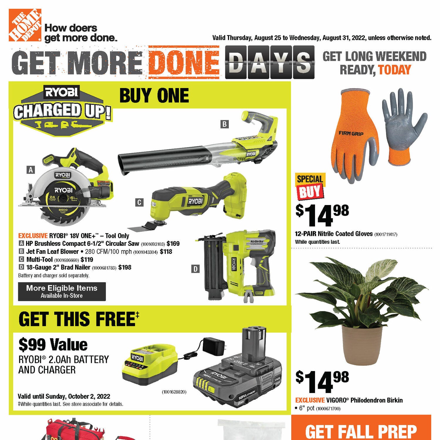 Home Depot Weekly Flyer - Weekly Deals - Get More Done Days (MB) - Aug ...
