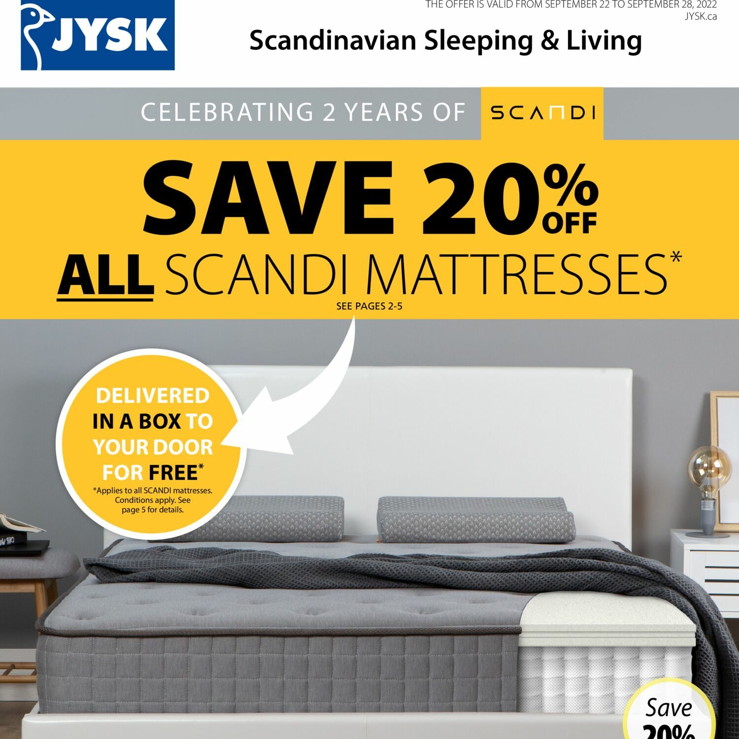 JYSK Weekly Flyer - Weekly Deals - Scandinavian Sleeping & Living - Sep ...