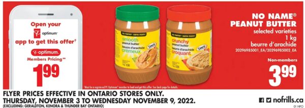 [No Frills] No Name Peanut Butter 1KG $1.99 (PCO members pricing) Nov ...