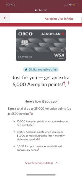[CIBC] Aeroplan Visa Infinite 45K point& Visa Infinite Privilege 90K ...