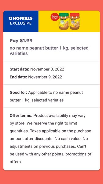 [No Frills] No Name Peanut Butter 1KG $1.99 (PCO members pricing) Nov ...