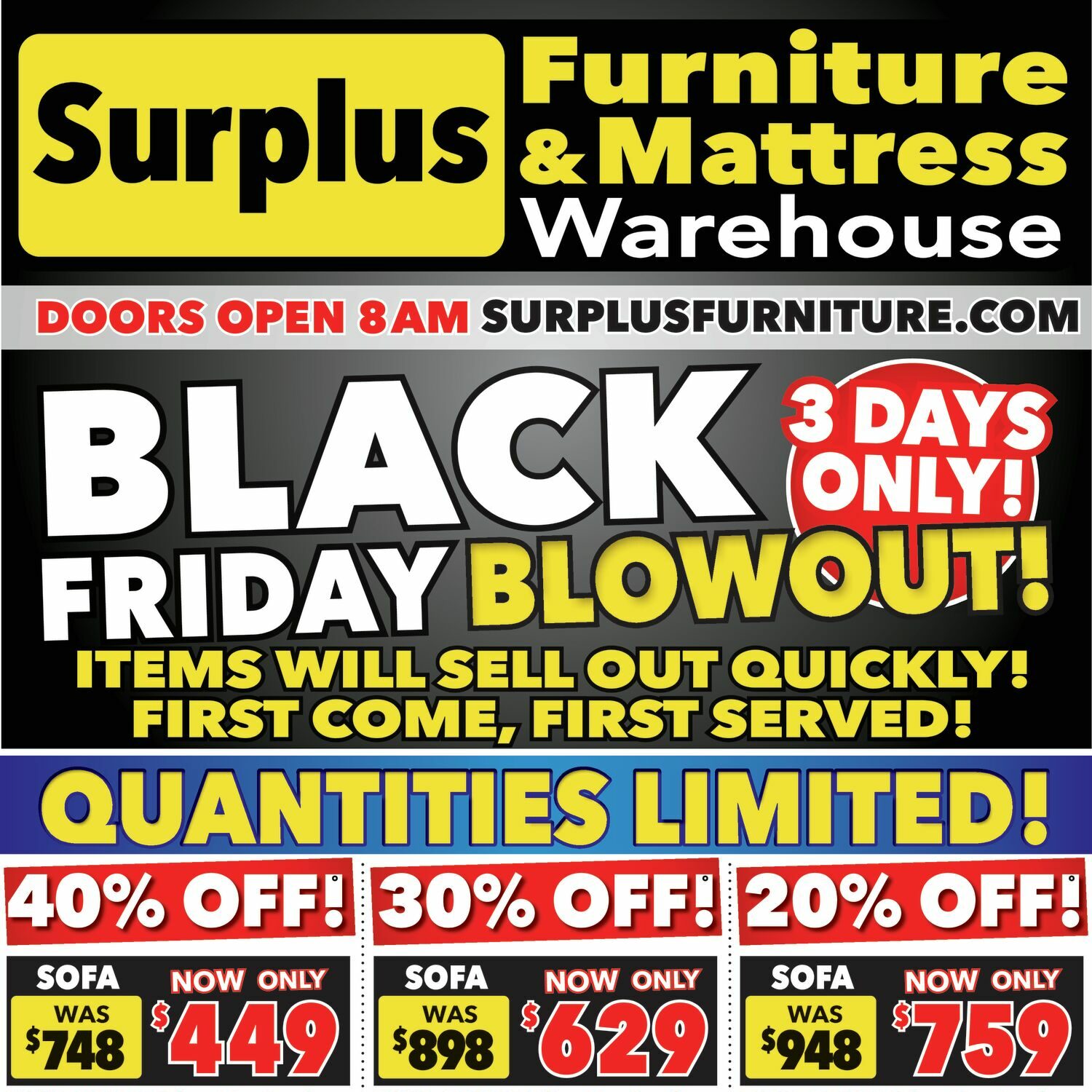 Surplus Furniture Weekly Flyer - Black Friday Blowout (Brantford ...