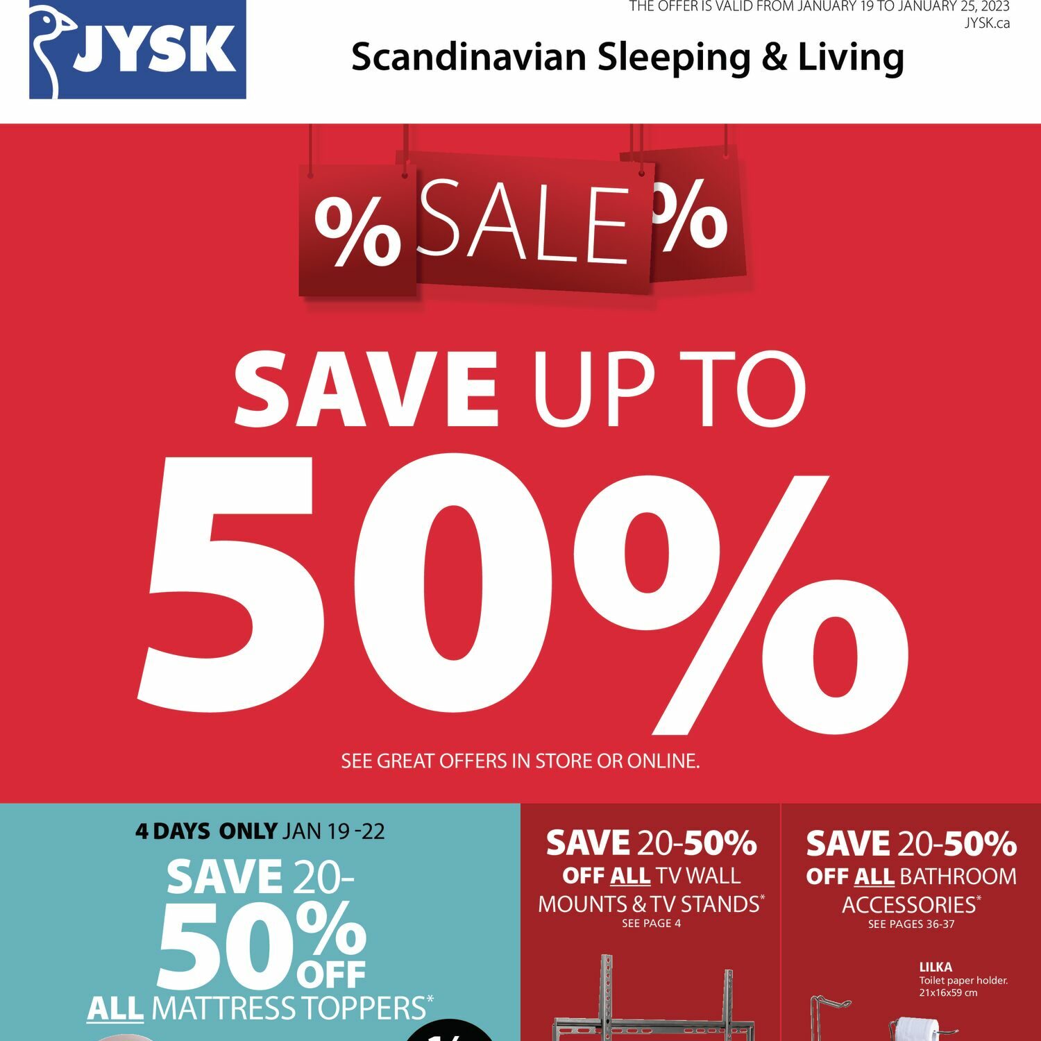 JYSK Weekly Flyer - Weekly Deals - Jan 19 – 25 - RedFlagDeals.com