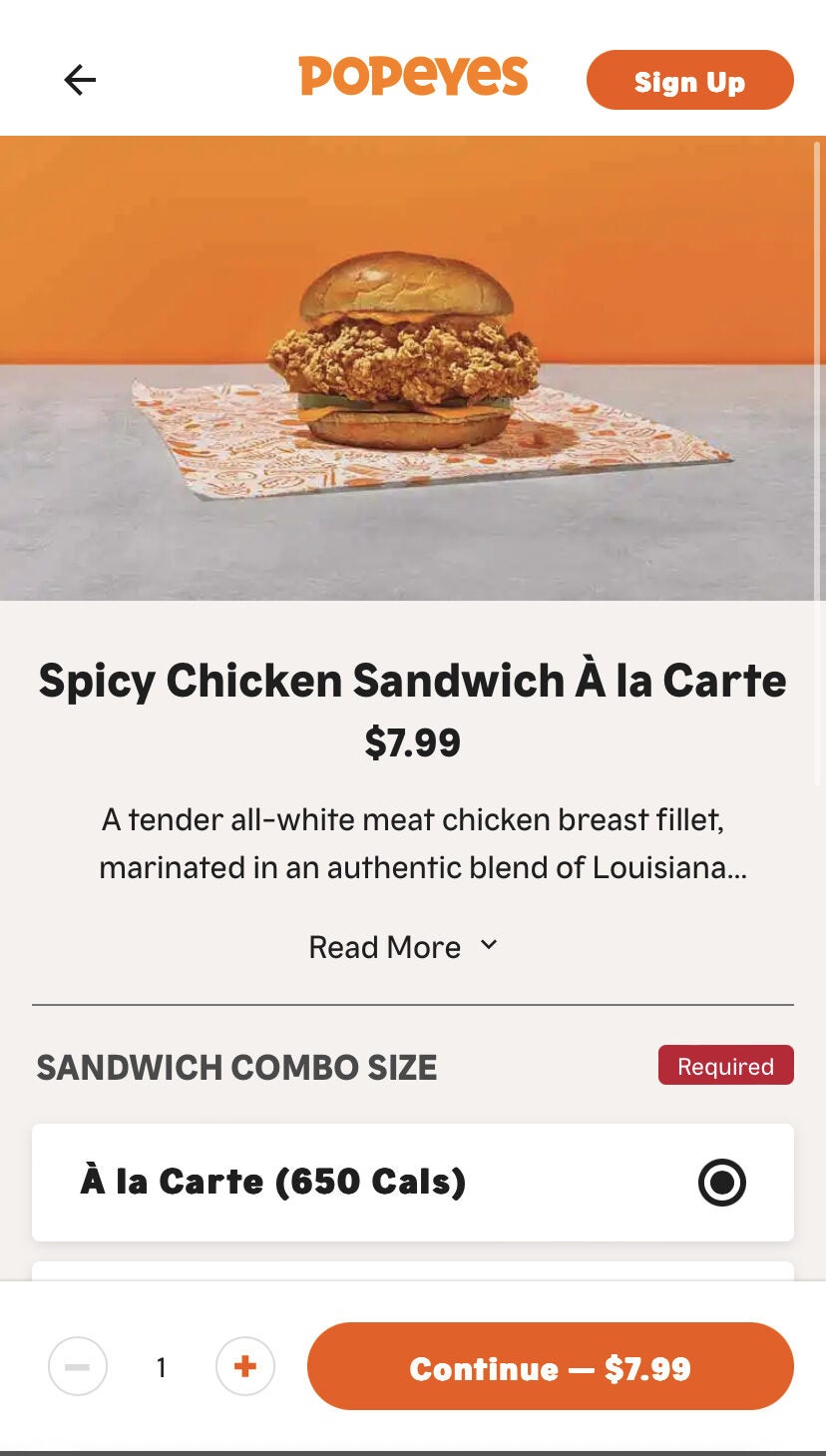 [Uber Eats] BOGO Popeyes Chicken Sandwiches - RedFlagDeals.com Forums