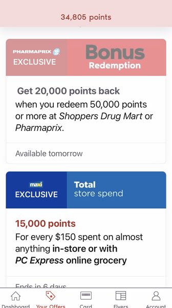 [Shoppers Drug Mart] PC Optimum 40% points back for spending 10,000 or ...