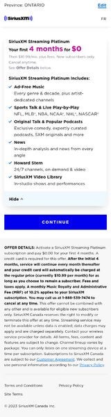 [Samsung] SiriusXM Platinum subscription - 4 Months free - App Only ...