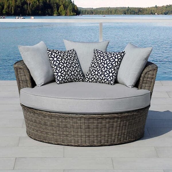 [Costco] *OOS* ($1200 OFF) OVE Rhonda Grey Wicker Outdoor Daybed $499. ...