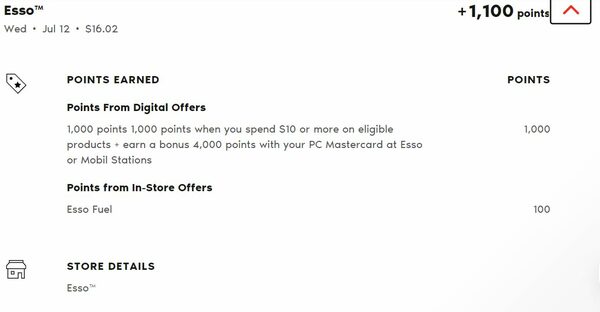 [Esso] Buy $10 In Gas, Get 1,000 Base PC Optimum Points; 4,000 Bonus ...