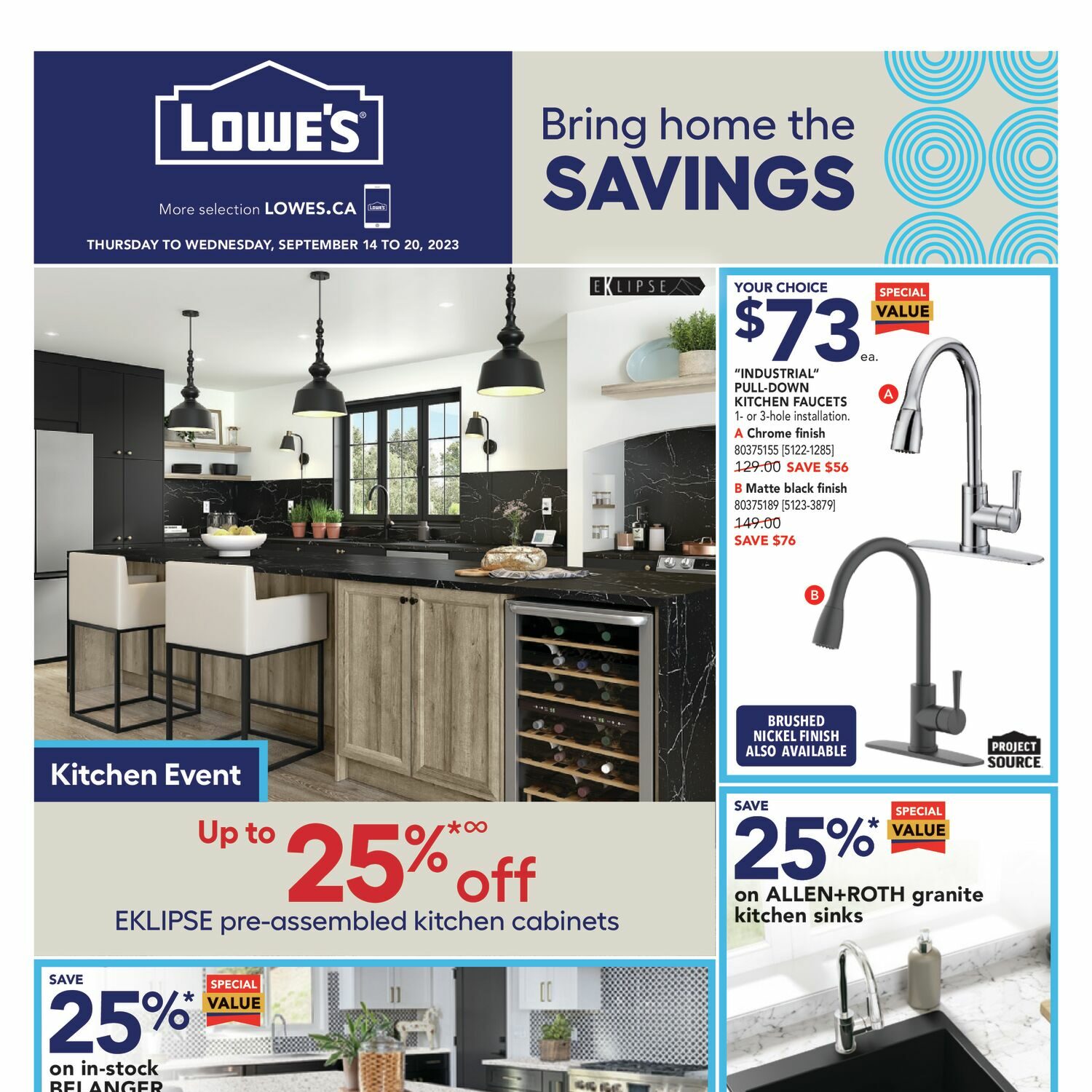 Lowe's Weekly Flyer - Weekly Deals - Bring Home The Savings (AB) - Sep ...