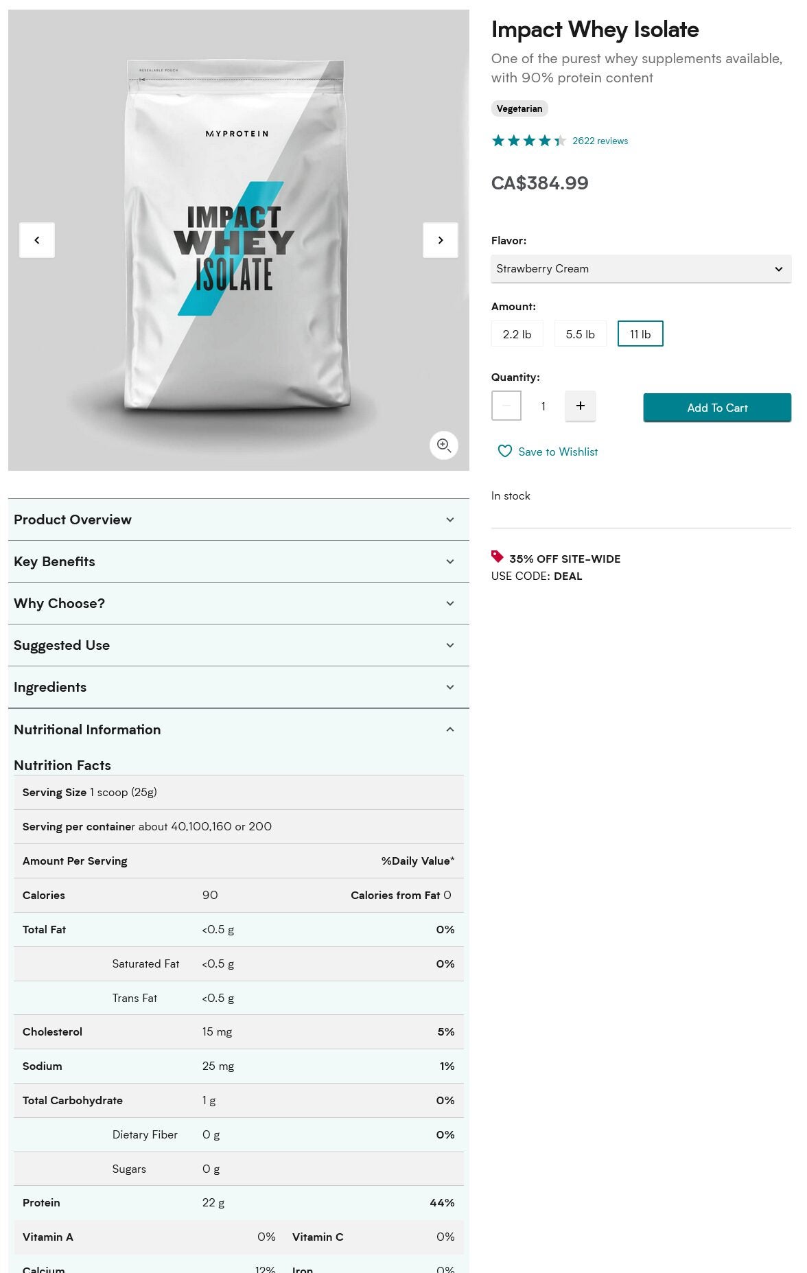 MyProtein Improper labelling - RedFlagDeals.com Forums