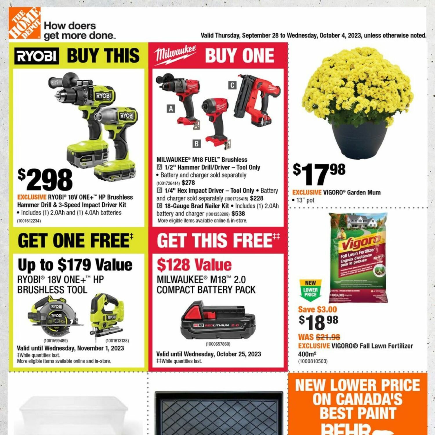 Home Depot Weekly Flyer - Weekly Deals (ON) - Sep 28 – Oct 4 ...
