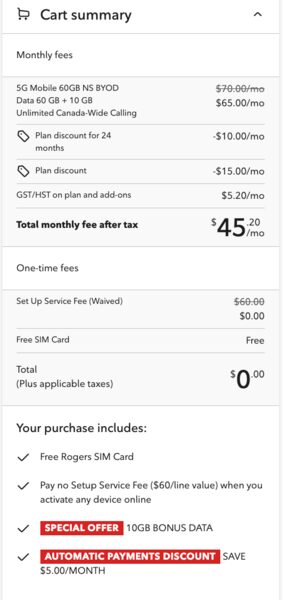 [Rogers] [Boxing Day] [Rogers] $24 5G 50GB plan (QC only) - Page 2 ...