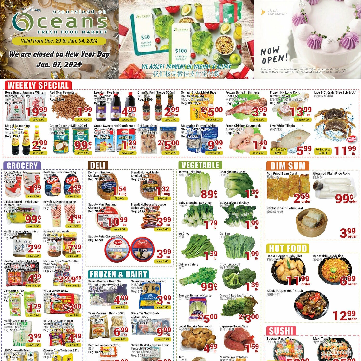 Oceans Fresh Food Market Weekly Flyer - Weekly Specials - Dec 29 – Jan ...
