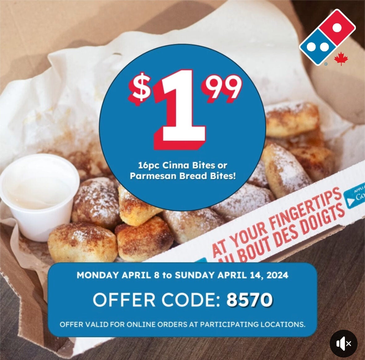 [Domino's Pizza] $1.99 for 16pc Cinna Bites or Parmesan Bread Bites at ...