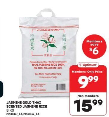 [Loblaws] Jasmine Gold Thai Jasmine Rice 8 kg (17.6 lbs) - $9.99 (with ...
