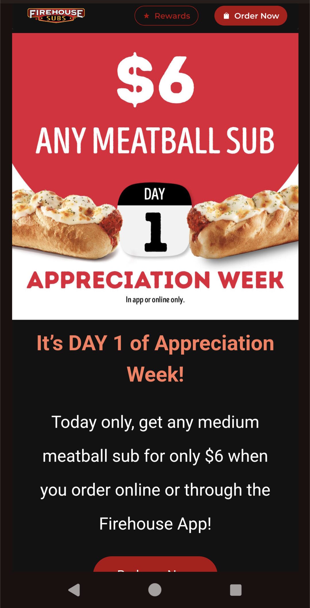 [Firehouse Subs] Firehouse Subs Appreciation Week - Day 6 - $5 off $30 ...