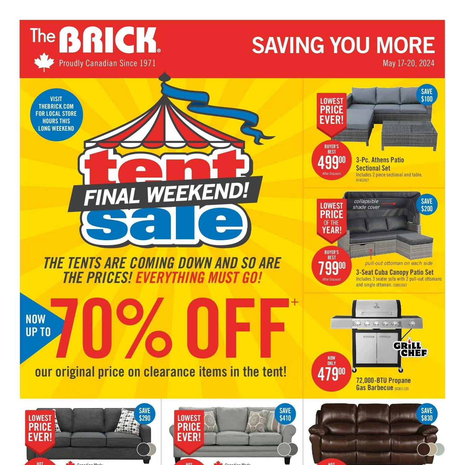 The Brick Weekly Flyer - Final Weekend - Tent Sale (ON) - May 17 – 20 ...