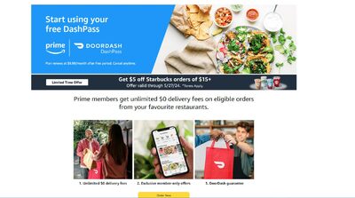 [Amazon.ca] (FREE) For Prime Members Only (Doordash DashPass) for 1 ...