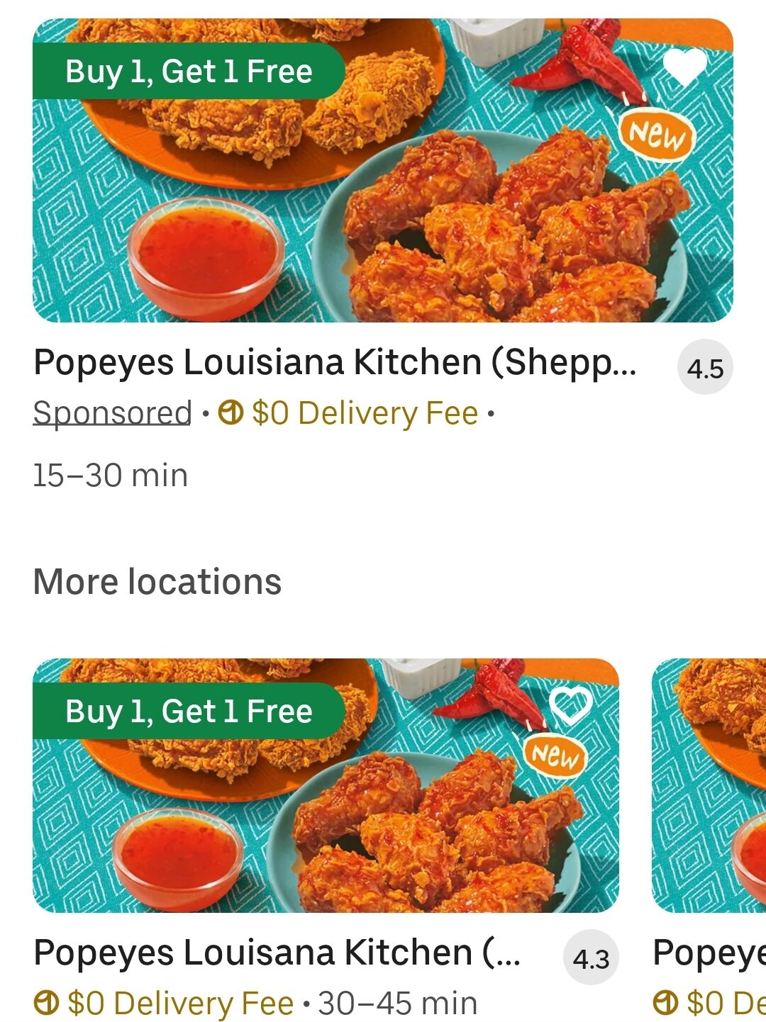 [Popeyes] Popeyes (via Uber Eats) - BOGO 6pc Wings (12 for $10.99 ...
