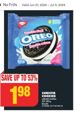[No Frills] Christie Cookies 251-303g $0.98 with printed coupon (June ...