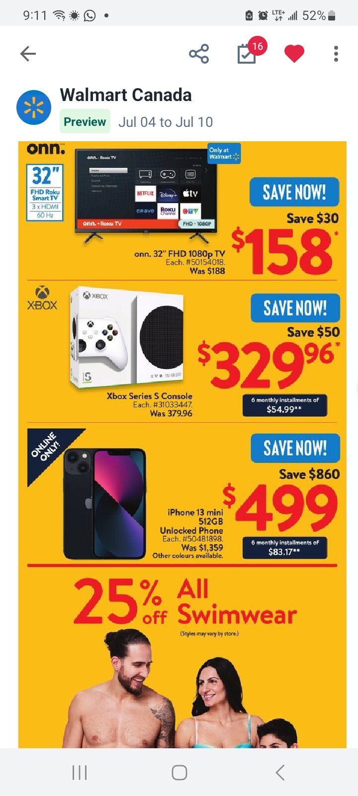 [Walmart] Phone 13 mini 256G $599, 512G $499 - RedFlagDeals.com Forums