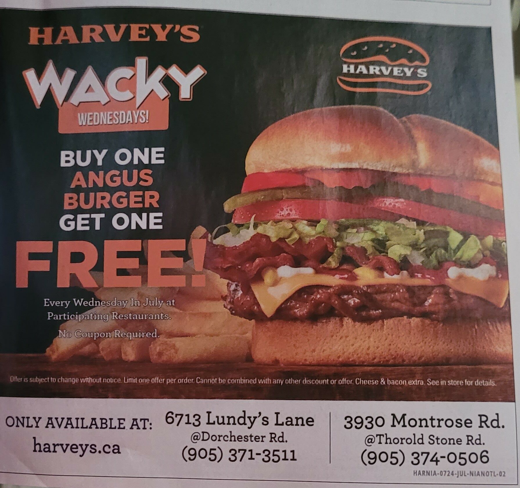 [Harvey's] Harveys: Wacky Wednesday: Buy one get one free ...