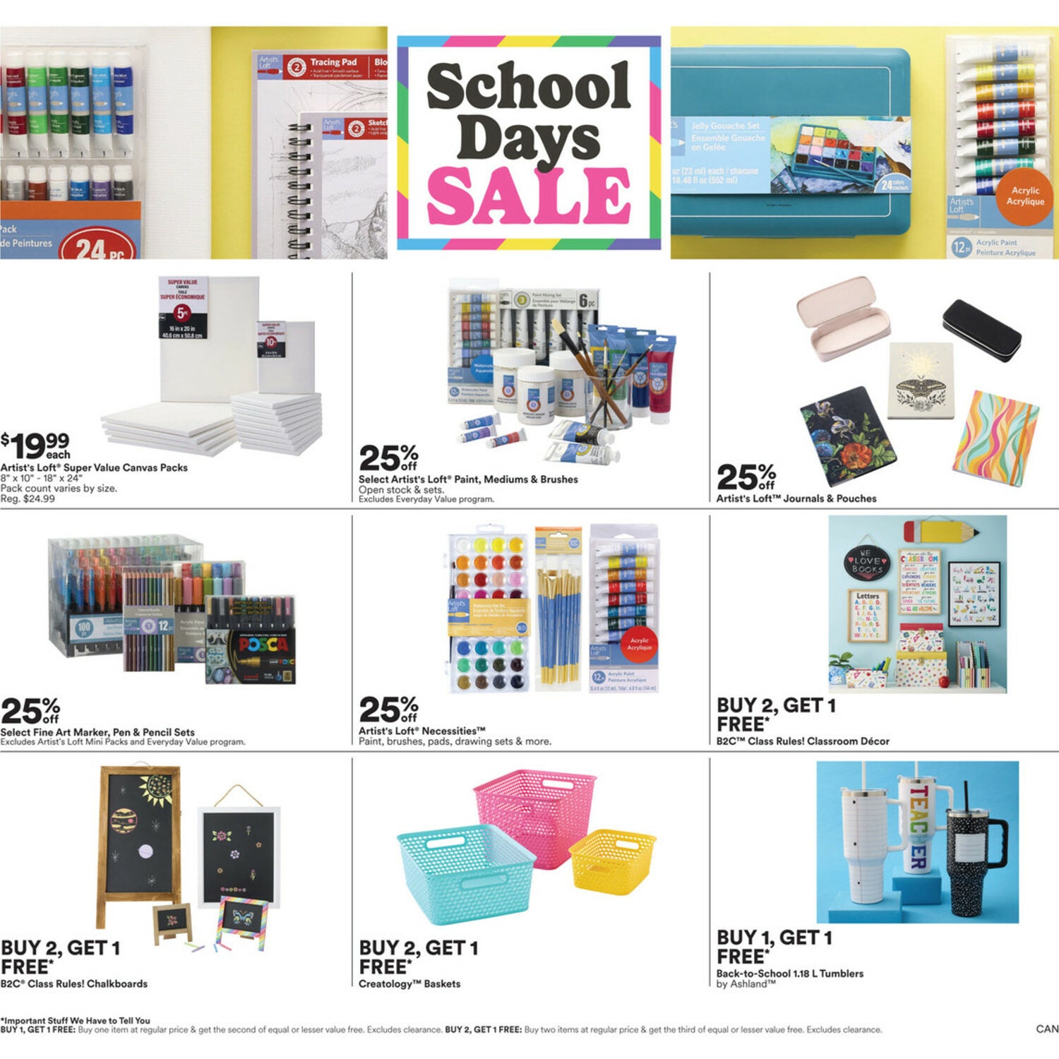 Michaels Weekly Flyer - Weekly Deals - School Days Sale - Jul 19 – 25 ...