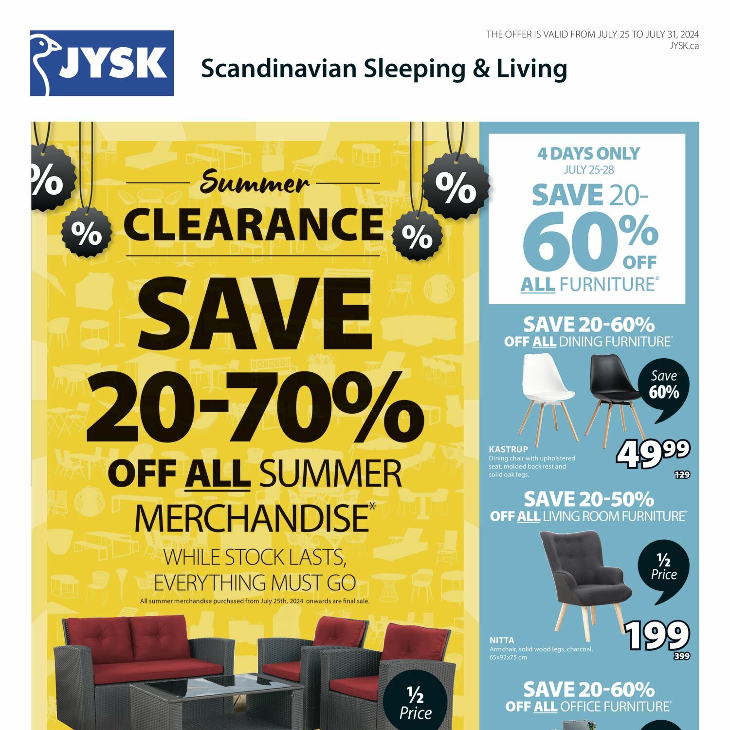 JYSK Weekly Flyer - Weekly Deals - Jul 25 – 31 - RedFlagDeals.com