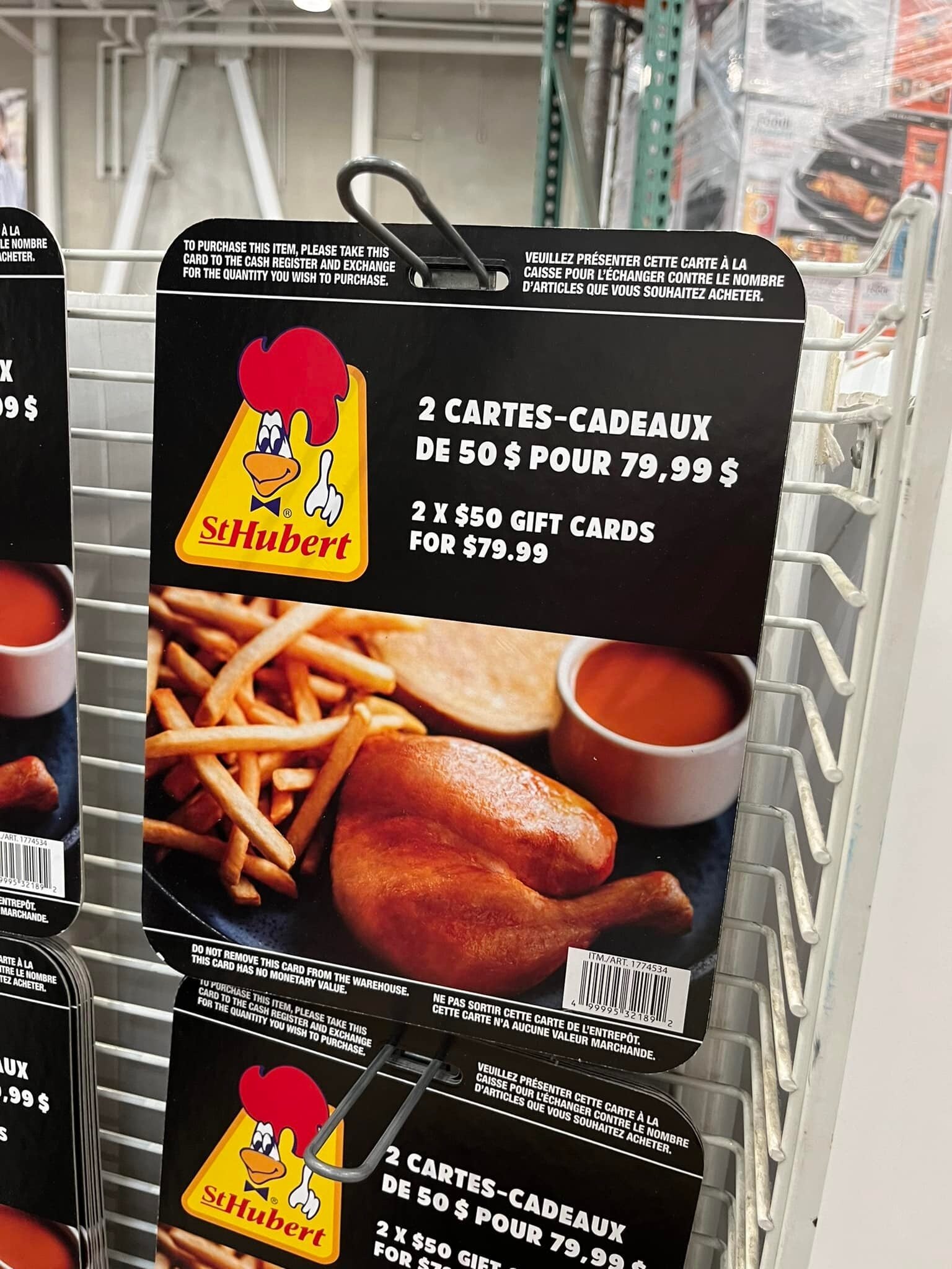 [Costco] St Hubert Restaurant .....Two $50 gift cards for $79.99 in ...