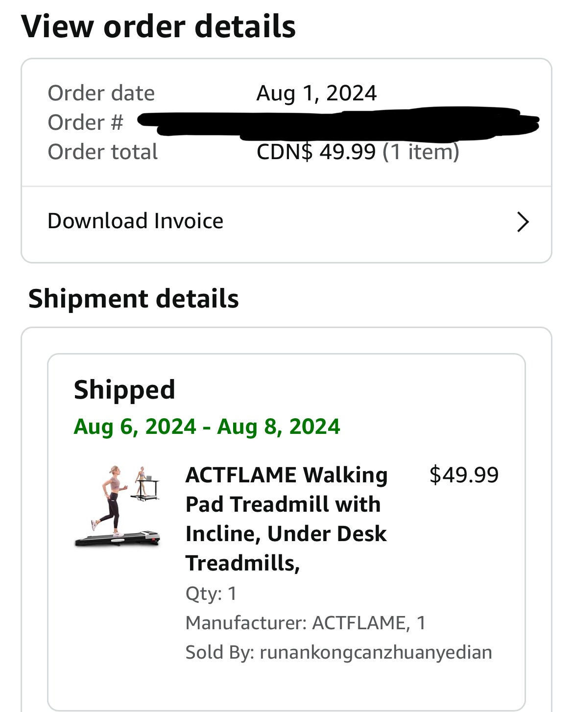 [Amazon.ca] ACTFLAME Walking Pad Under Desk, Portable Treadmill $130.49 ...