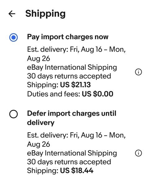 Buying from eBay USA Vendors: HST + Duties - RedFlagDeals.com Forums