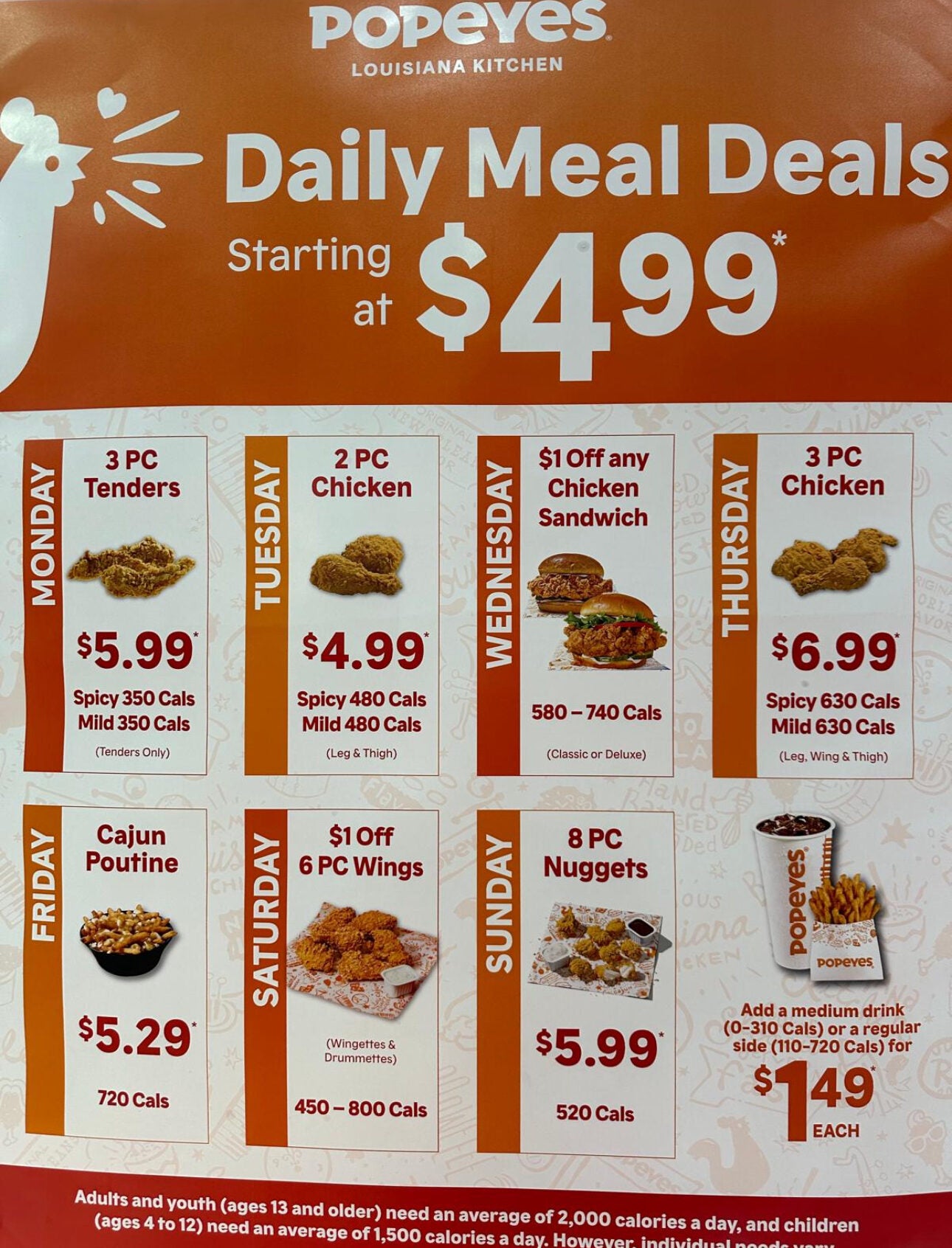 [Popeyes] Popeyes Rewards Week (daily deals) - August 12-18, Aug 18 ...