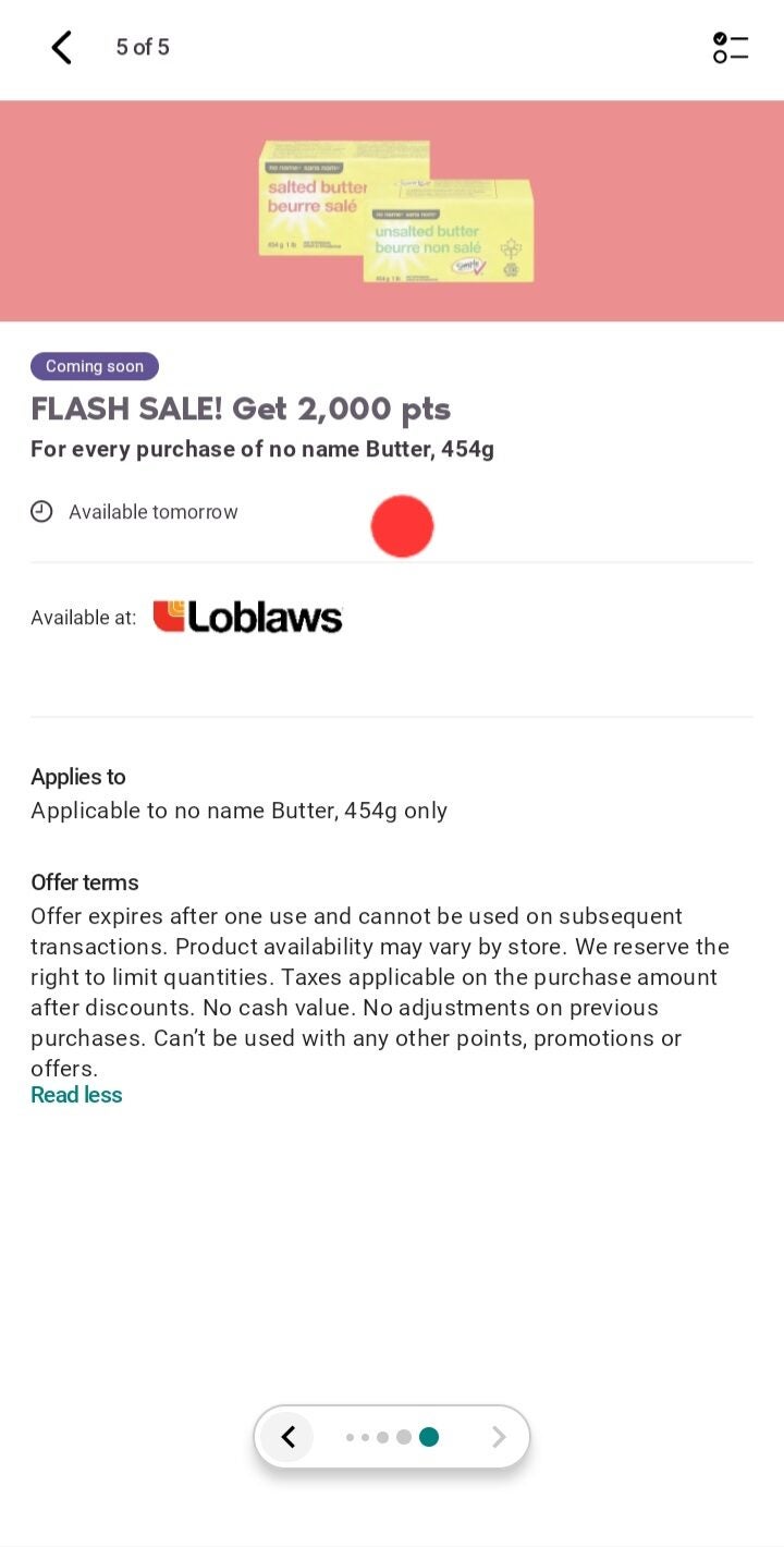 [Loblaws] No name butter $5+ 2000 PC points Aug 20th and 21st only ...