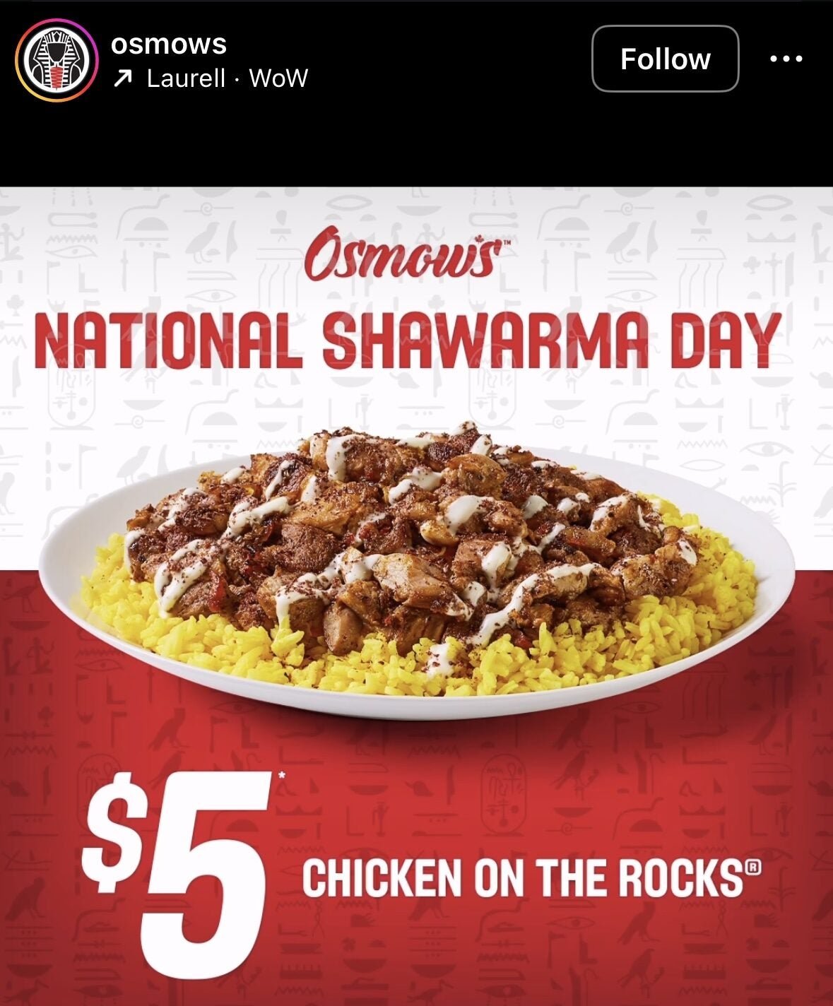 [Osmow's] $5 Deals on National Shawarma day - 15th October ...