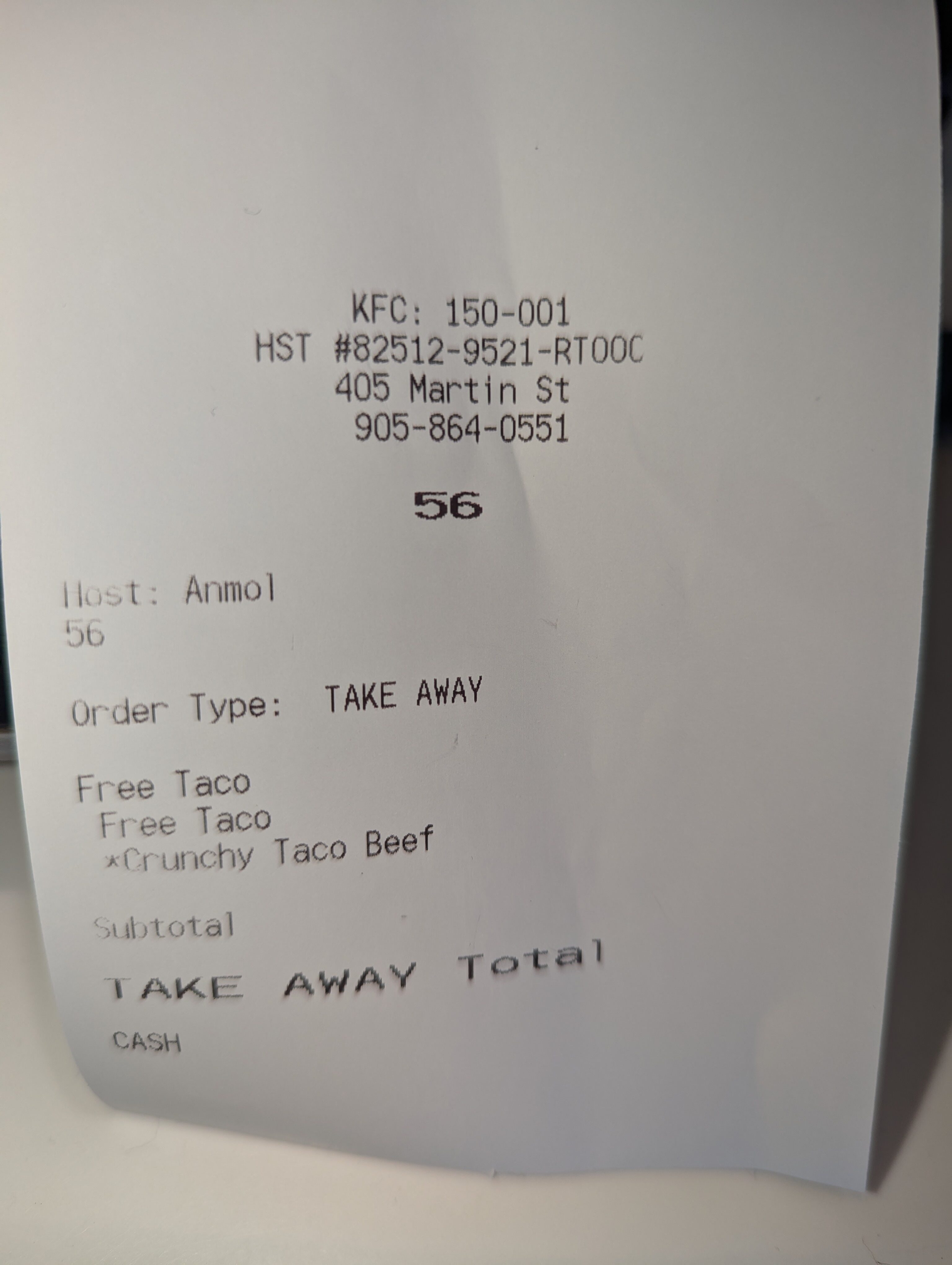 [Taco Bell] FREE taco - mobile coupon/QR code (GTA area); coupon via ...