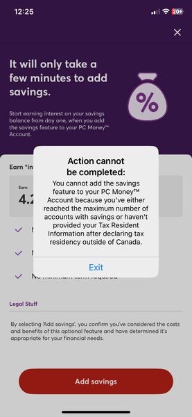 [PC Financial] 4.25% interest PC Money Account NO MINIMUMS/Ongoing ...