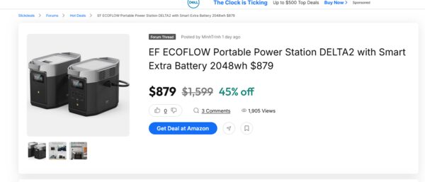 [Costco] $480 [Costco] Ecoflow RIVER 2 Pro Portable Power Station 800W ...