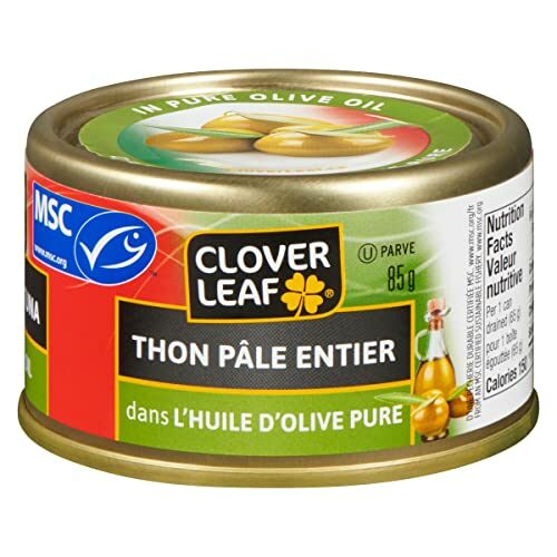 [Amazon.ca] Clover Leaf Solid Light Tuna In Pure Olive Oil - 85g, 24 ...